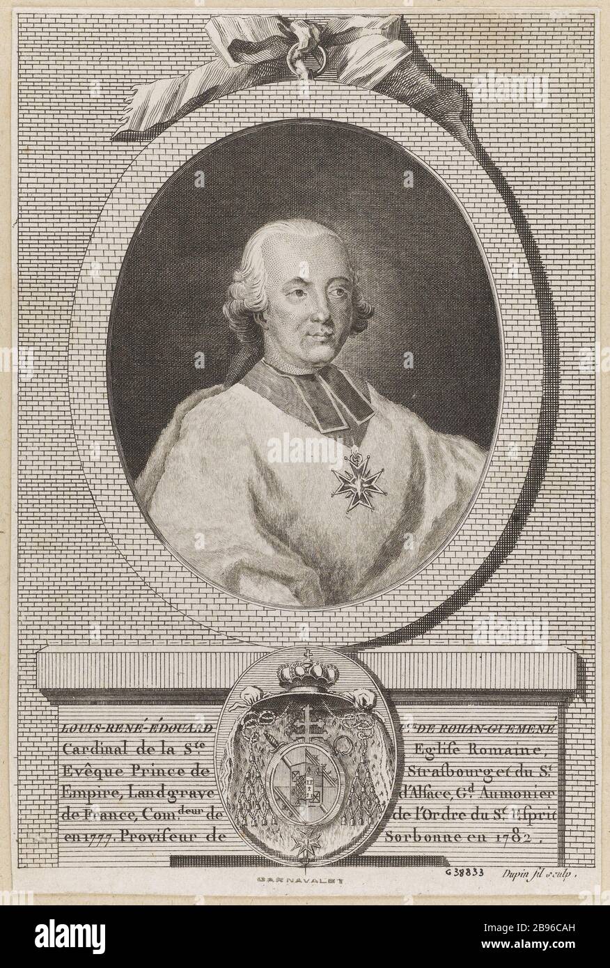 Louis-René Edward Prince of Rohan Guéméné, great Cardinal and Chaplain ...