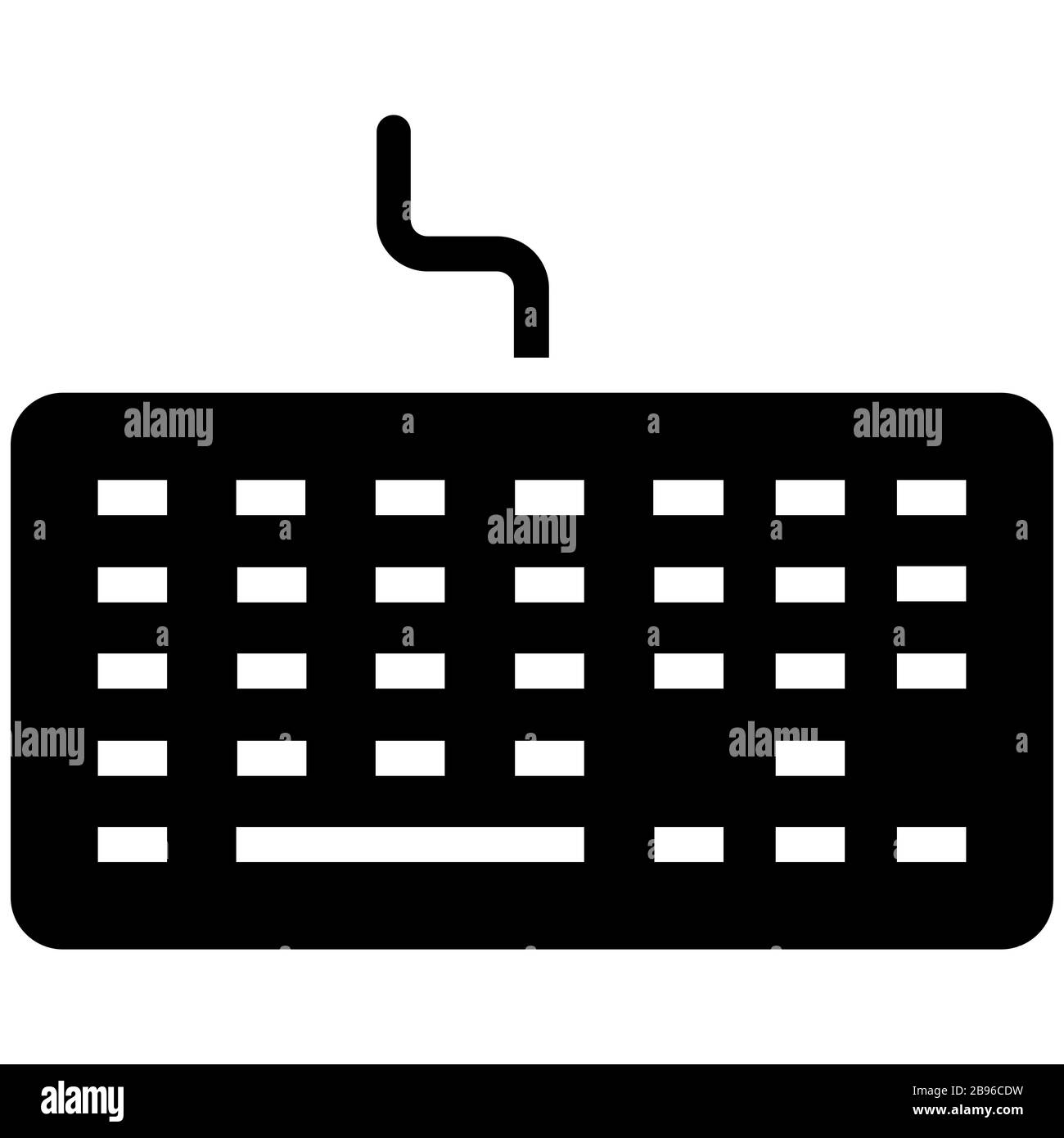 Female computer desk background keyboard Black and White Stock Photos ...