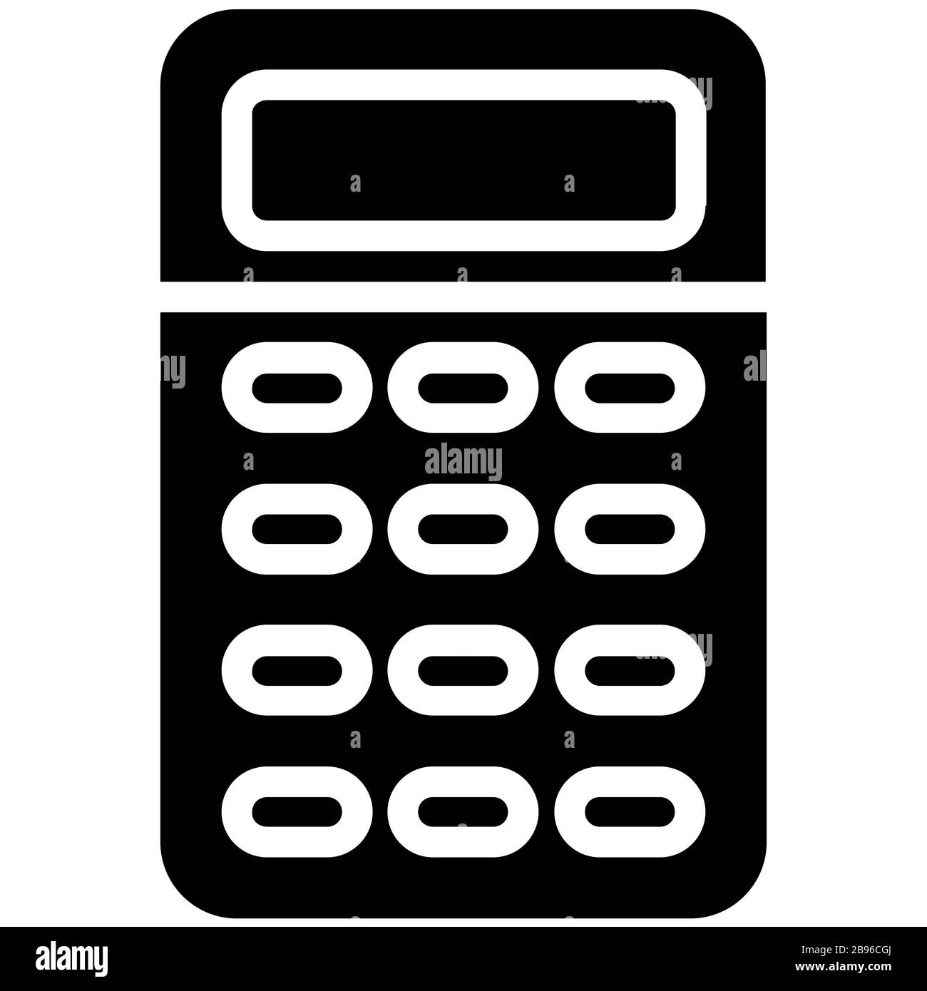 Illustration of calculator Black and White Stock Photos & Images - Alamy