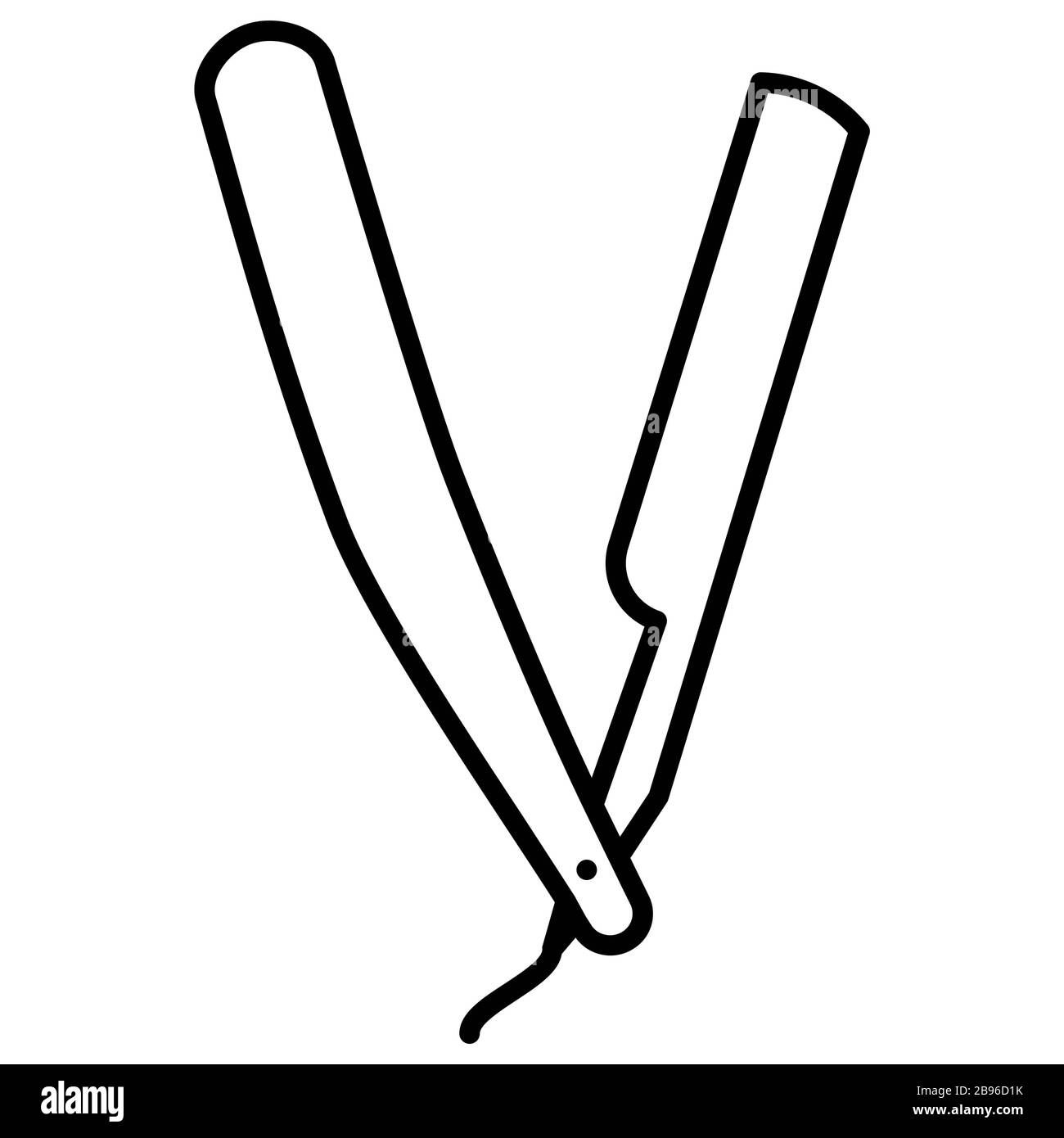 Barber man razor blade Black and White Stock Photos & Images - Alamy