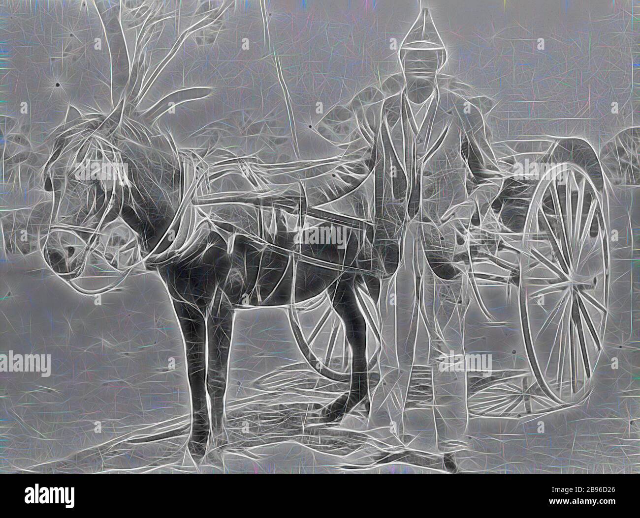 Negative - Kalkee (?), Victoria, circa 1930, A man with what appears to ...