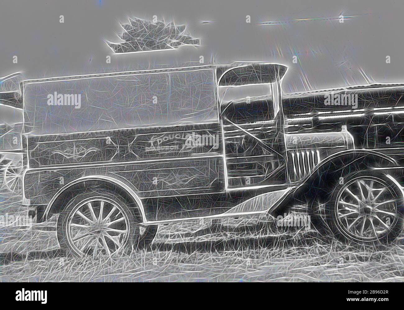 Negative - Model T Ford Van, Victoria, circa 1925, The first milk ...