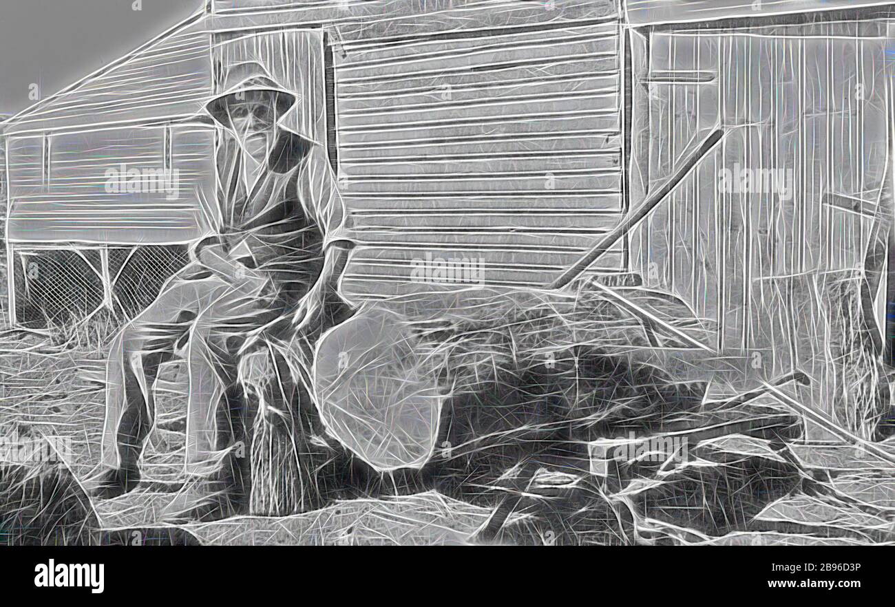 Negative - Scotsburn, Victoria, circa 1930, An elderly man seated ...