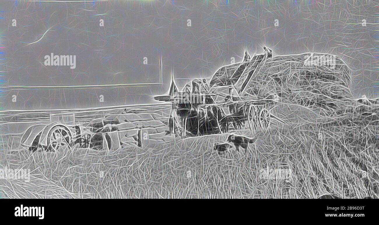 Negative - Scotsburn, Victoria, circa 1935, Threshing grain ...
