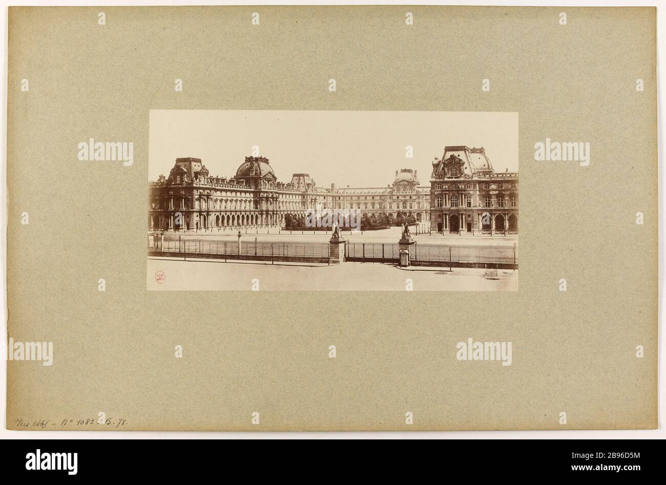 Garden of the Queen and the Louvre, 1st arrondissement, Paris. 1865 ...