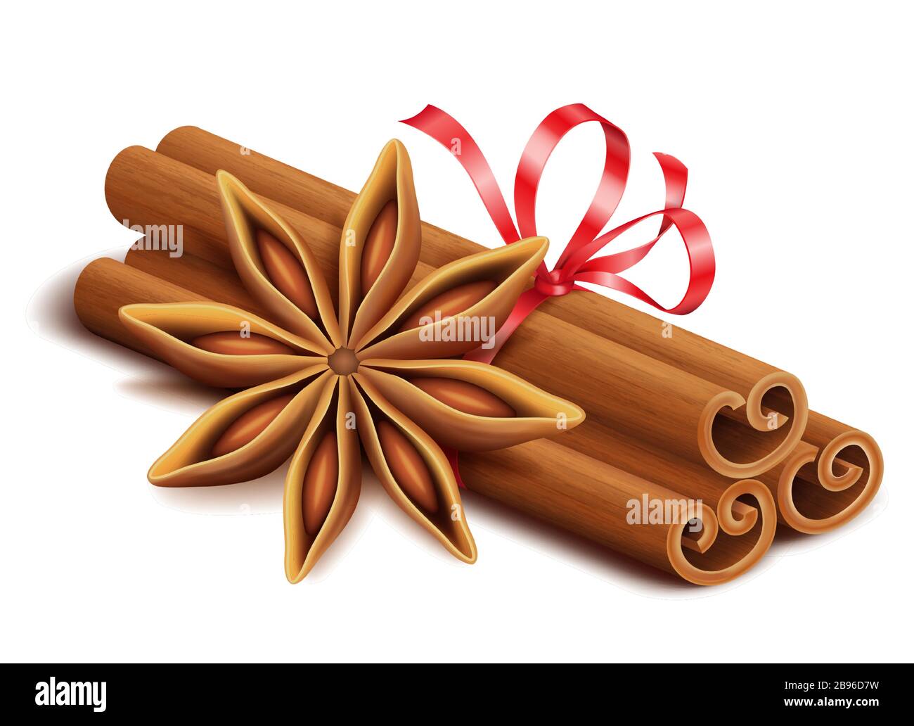 Christmas food background spices Stock Vector Images - Alamy