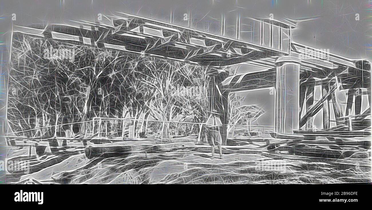 Negative - Robinvale, Victoria, circa 1920, A bridge under construction ...