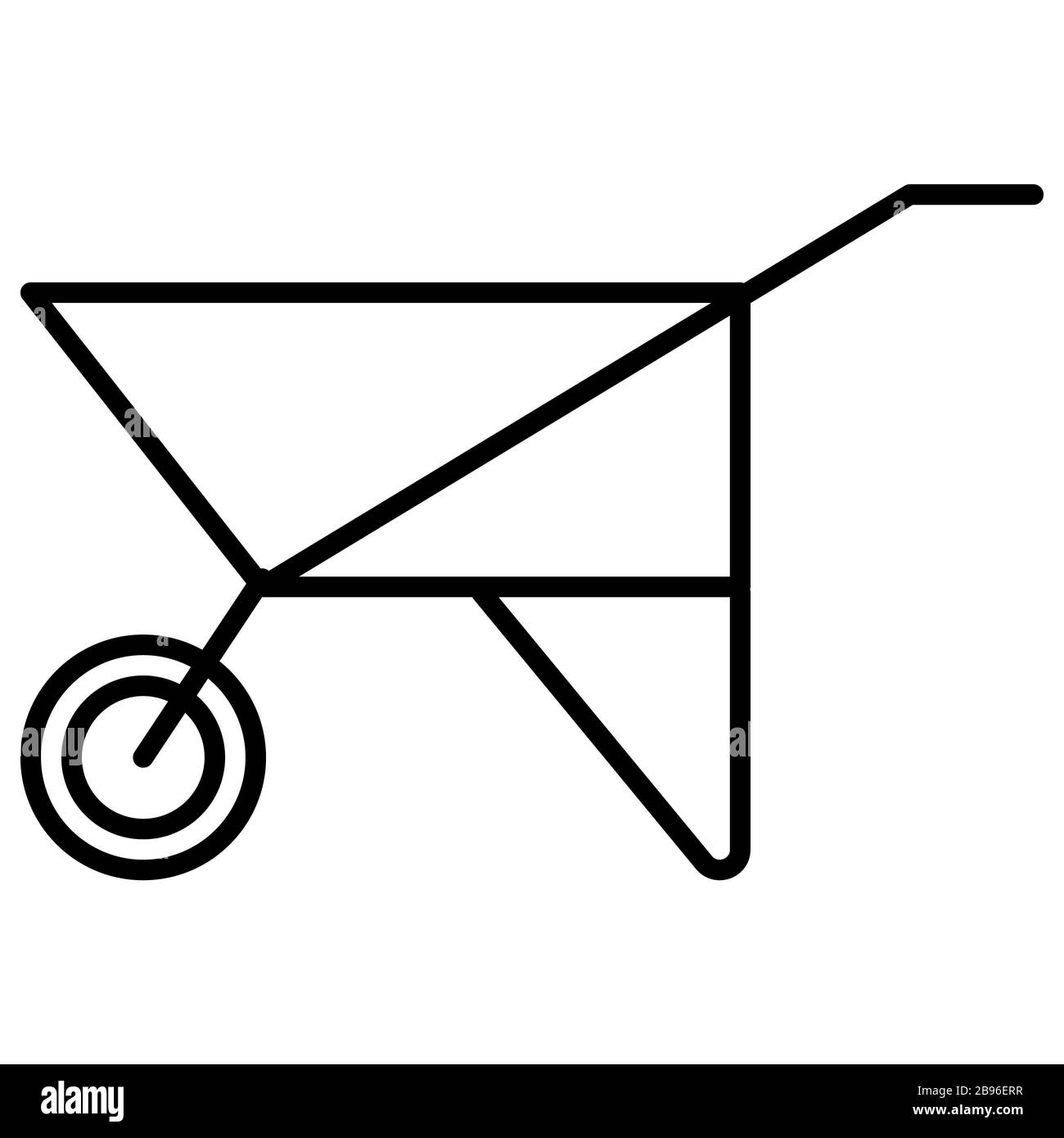 Garden wheelbarrow isolated vector Black and White Stock Photos ...
