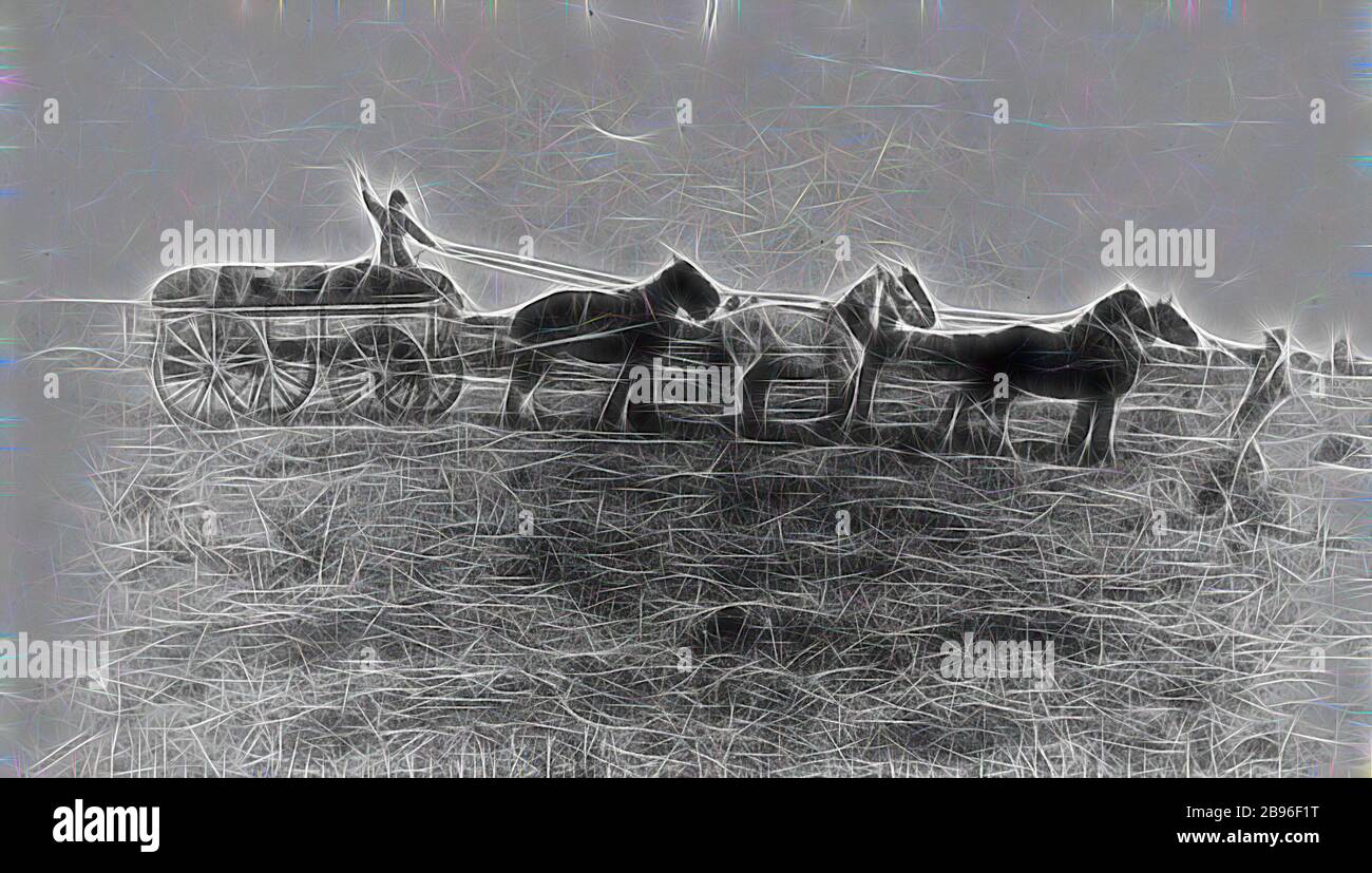 Negative - Mittyack District, Victoria, circa 1928, A six horse team ...