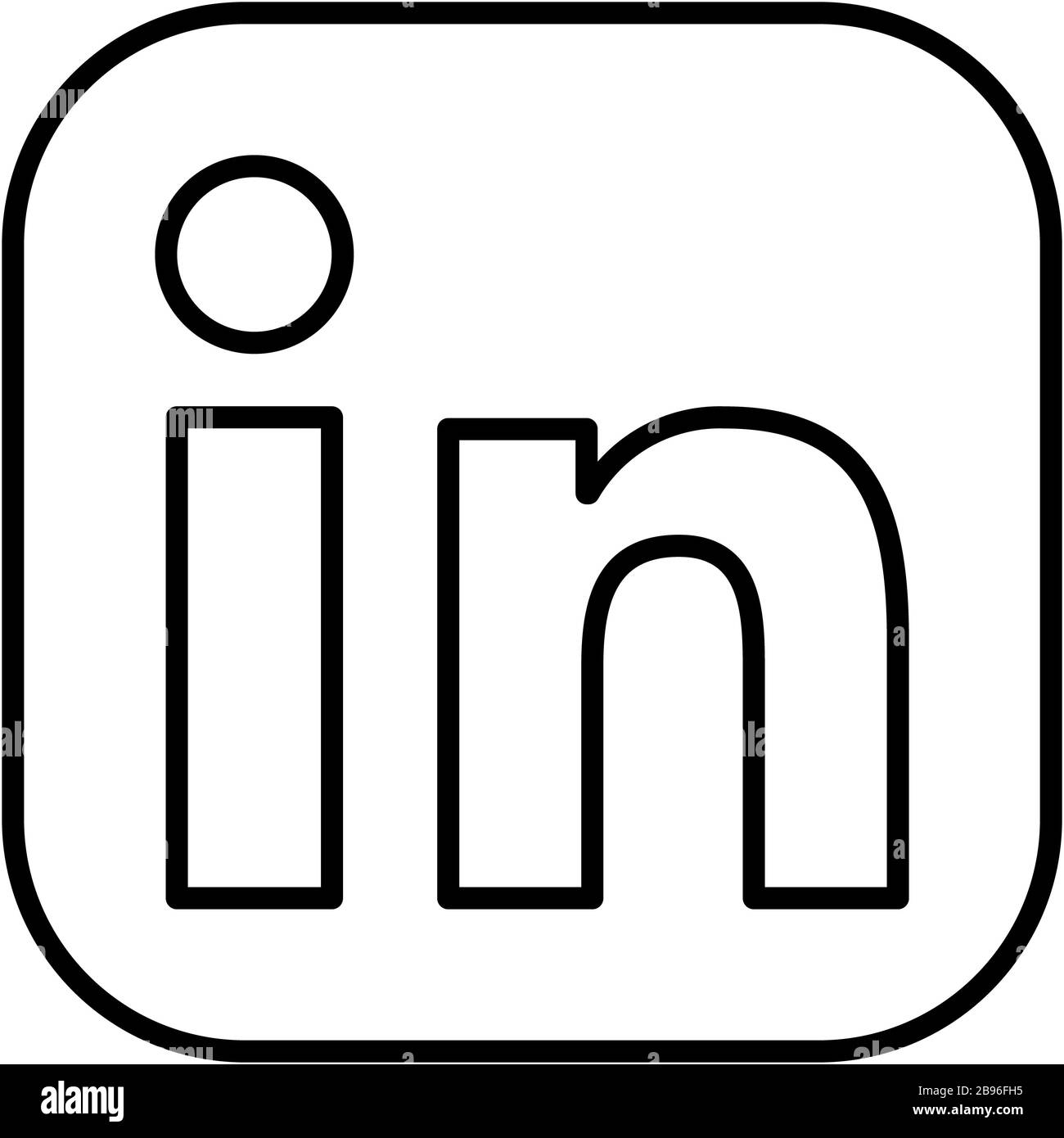 Facebook twitter linkedin icon Black and White Stock Photos & Images ...