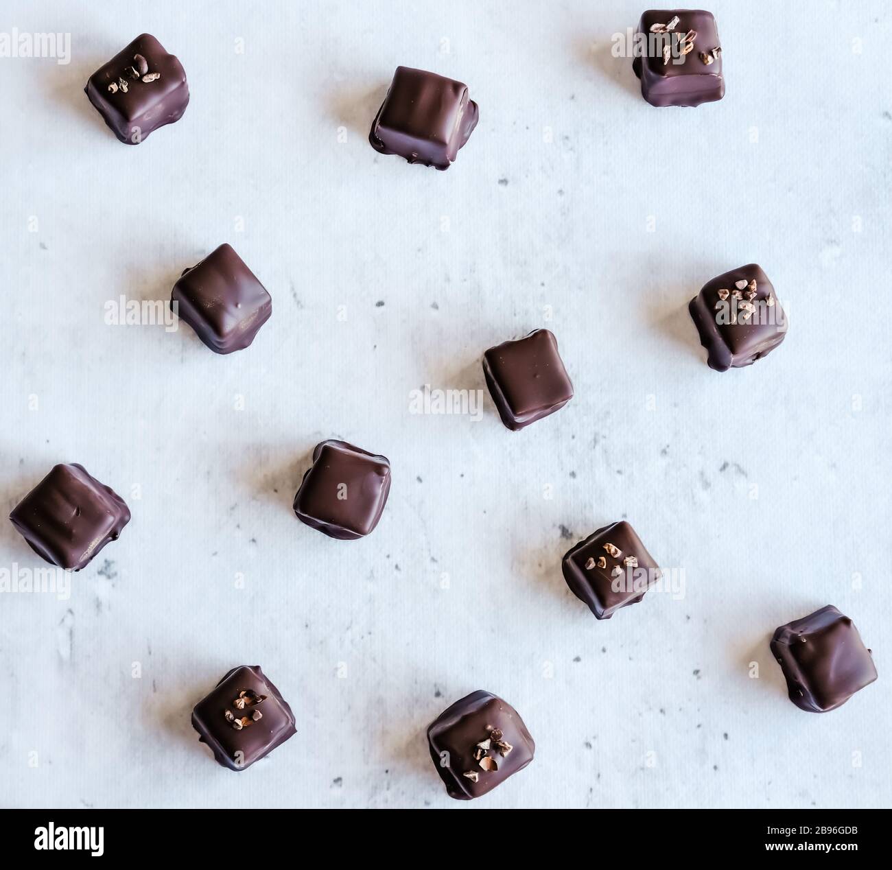 Handmade chocolate candies pieces hi-res stock photography and images ...