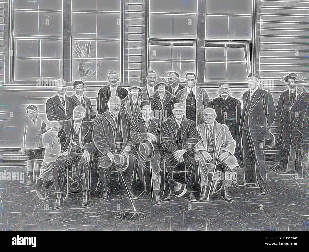 Negative - Newry, Victoria, circa 1925, A group at the official opening ...