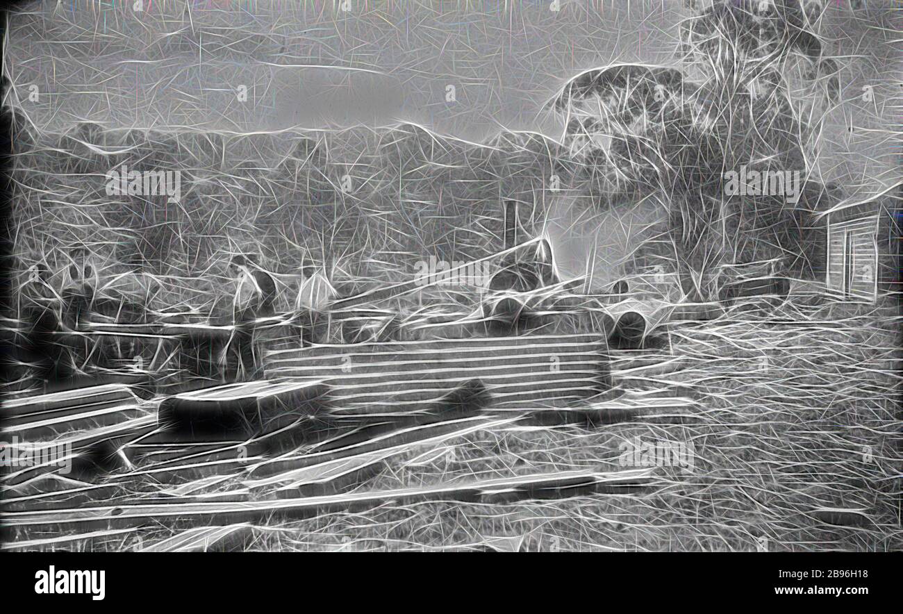 Negative - Traralgon, Victoria, circa 1920, A group of men at the ...