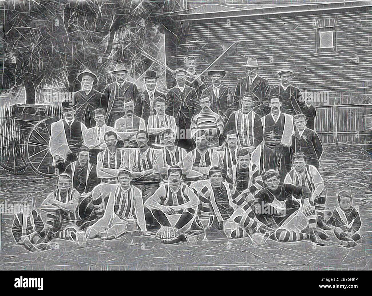 Negative - Raywood, Victoria, 1908, The Raywood Football Team, premiers ...