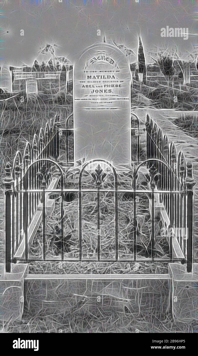 Negative - Mortlake, Victoria, 1873, The grave of 'Matilda, the beloved daughter of Abel and ...