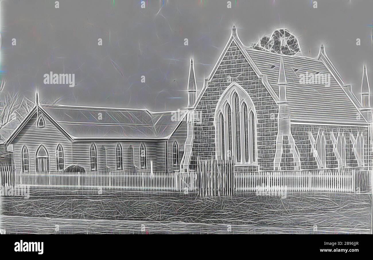 Negative - Mortlake, Victoria, circa 1910, The Methodist Church in ...