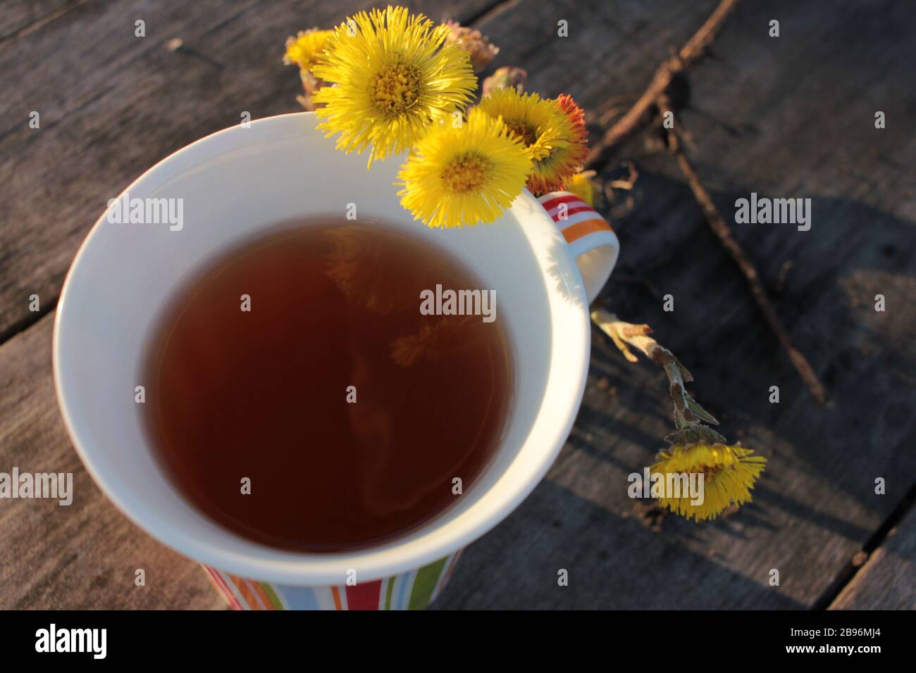 Useful anti-inflammatory herbal tea from medicinal plants with yellow ...