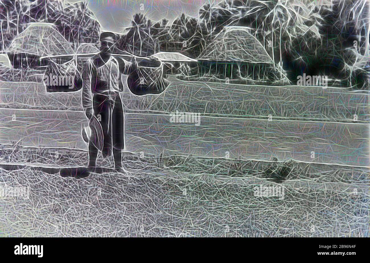 Negative - Man Carrying Baskets, Pacific Islands, circa 1930s, Negative ...