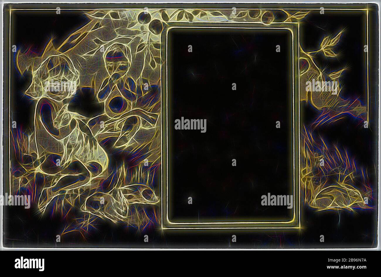 Negative Vignette - Children with Rabbits, circa 1900, Negative ...