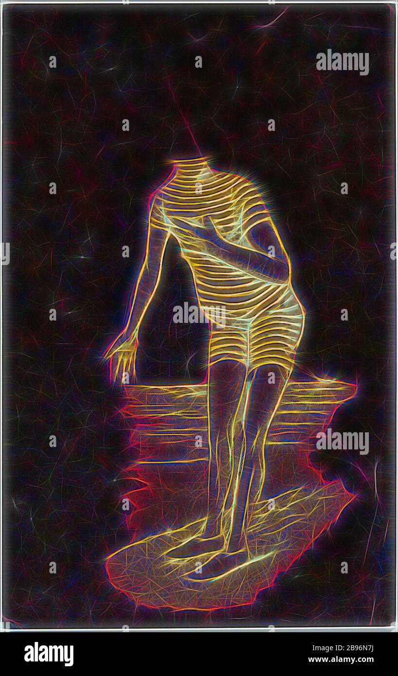 Negative Vignette - Man in Striped Swimsuit, circa 1900, Negative ...
