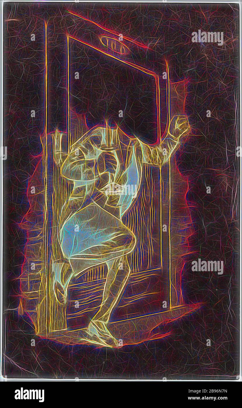 Negative Vignette - Man with a Candle in a Doorway, circa 1900 ...