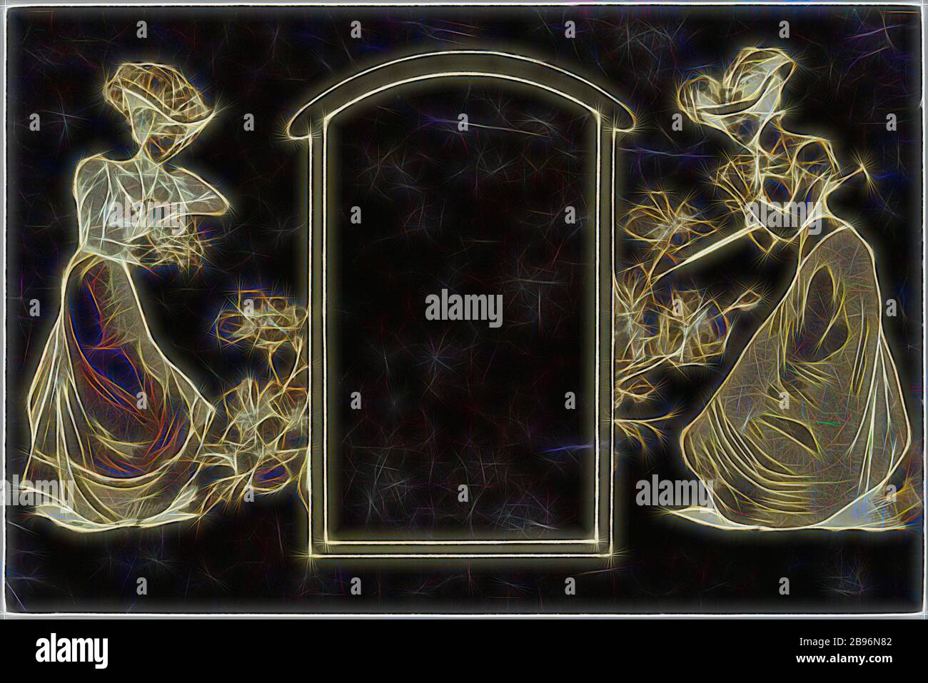 Negative Vignette - Two Edwardian Woman, circa 1900, Negative Vignette ...