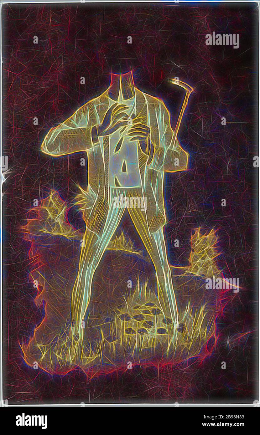 Negative Vignette - Tall Man with Flowers, circa 1900, Negative ...