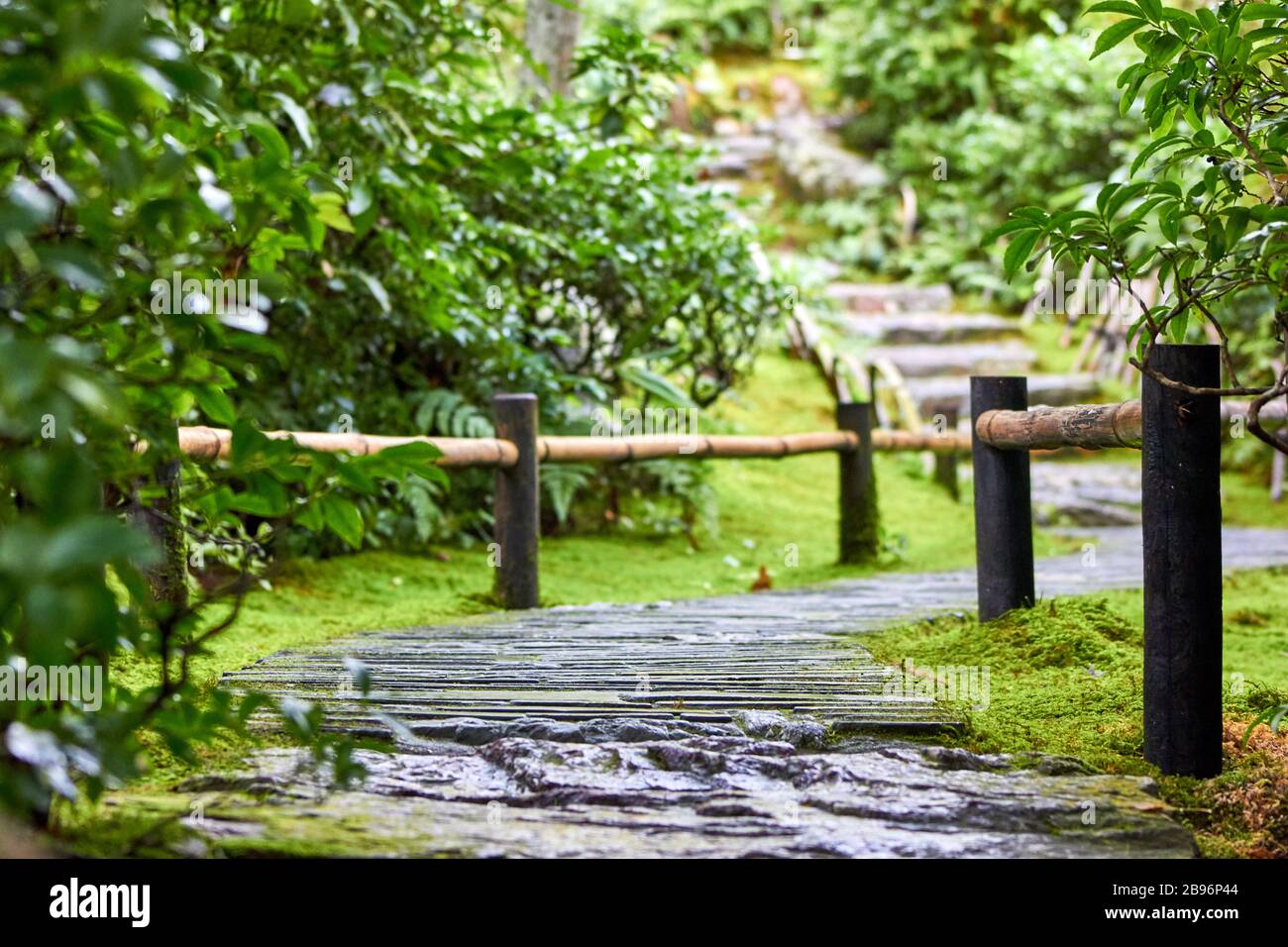Path in Japanese style garden Stock Photo - Alamy