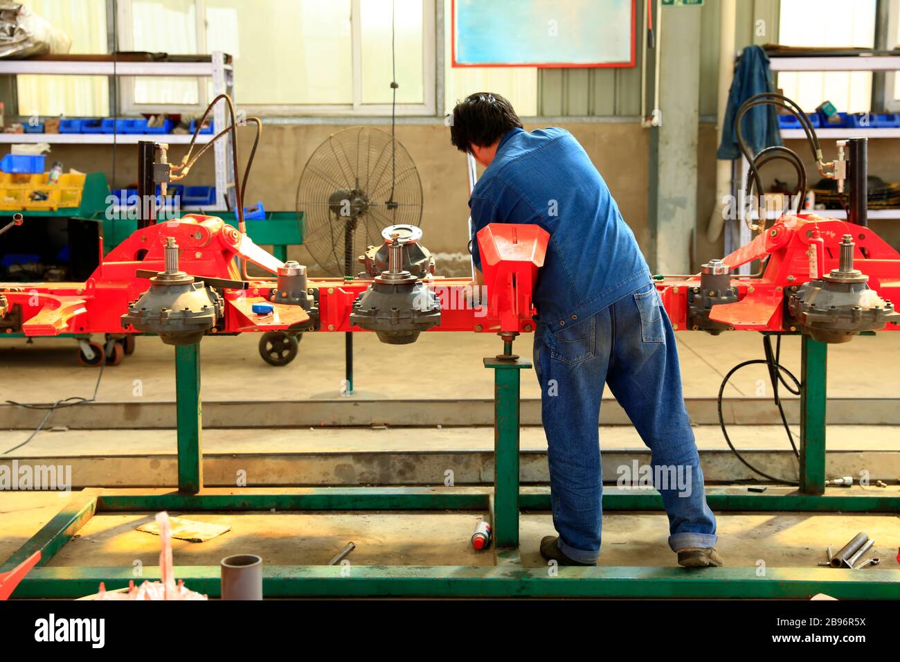 The workers work in the workshop of the factory Stock Photo - Alamy