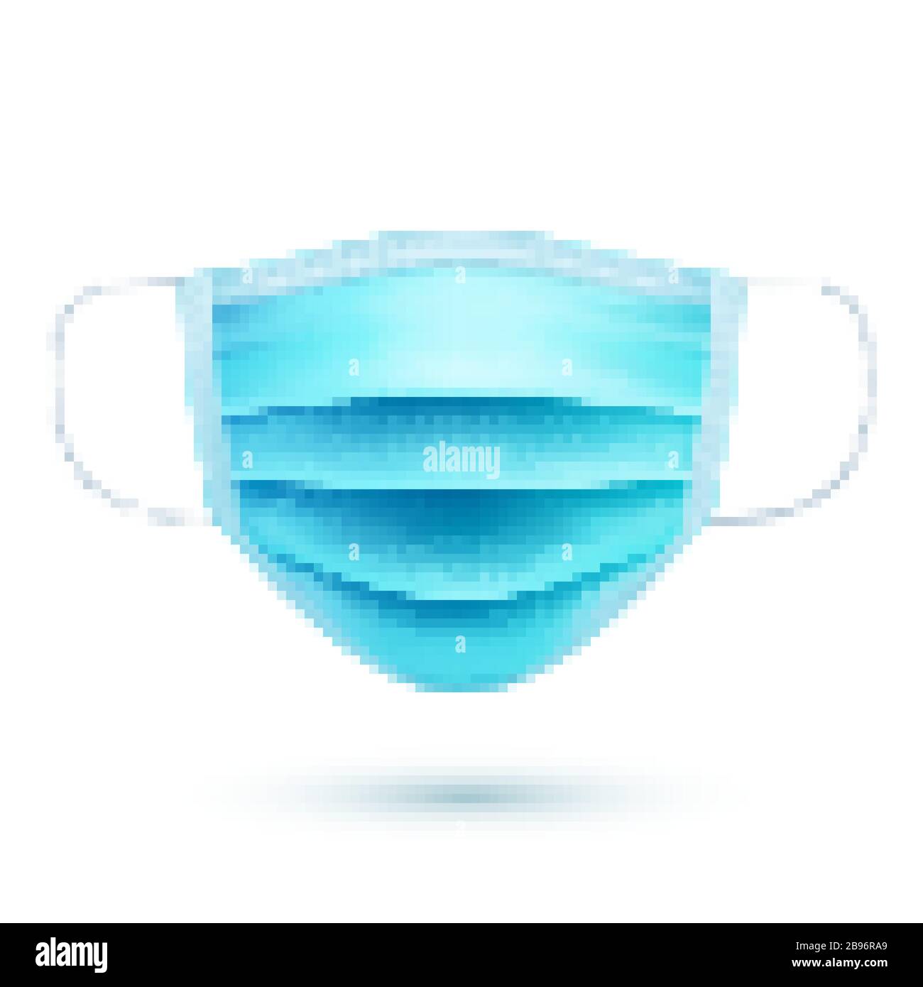 Realistic medical respiratory mask. Face-guard, protective mask against ...