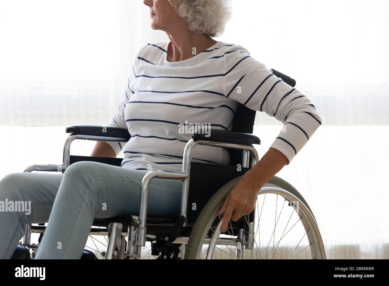 Disabled woman sad hi-res stock photography and images - Alamy