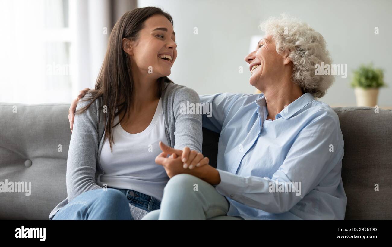 Elderly young living together hi-res stock photography and images - Alamy