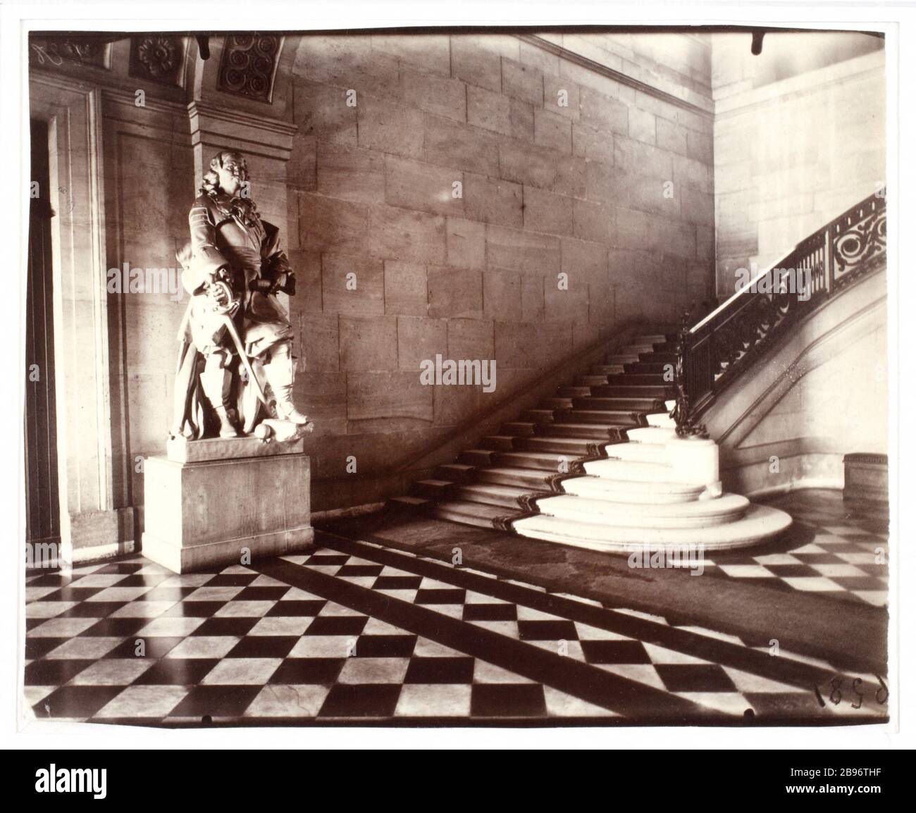 STAIR, INSIDE THE MILITARY SCHOOL PLACE JOFFRE, 7TH DISTRICT, PARIS ...