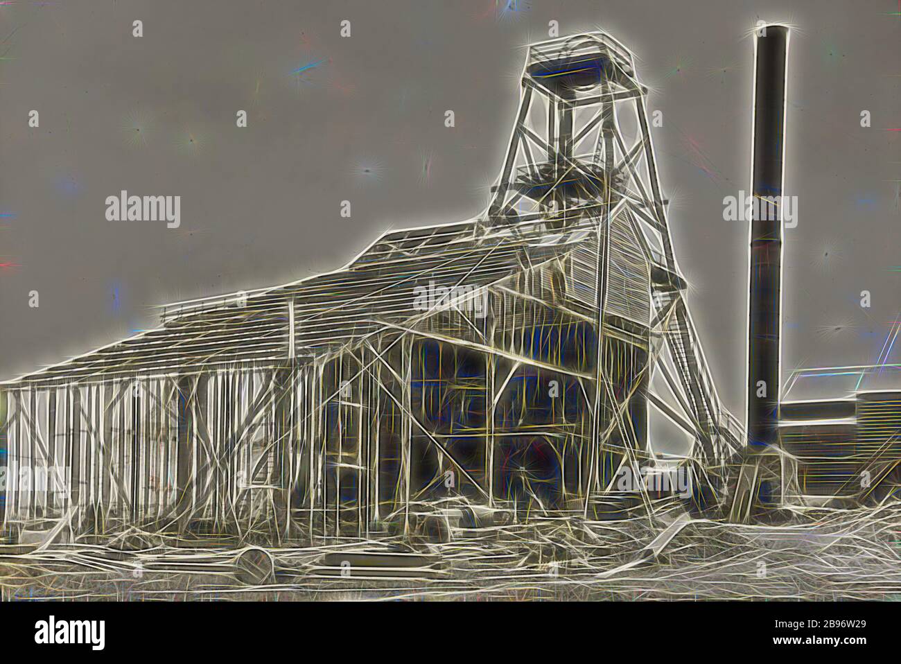 Photograph - Poppet Head & Buildings Under Construction at the Berringa ...