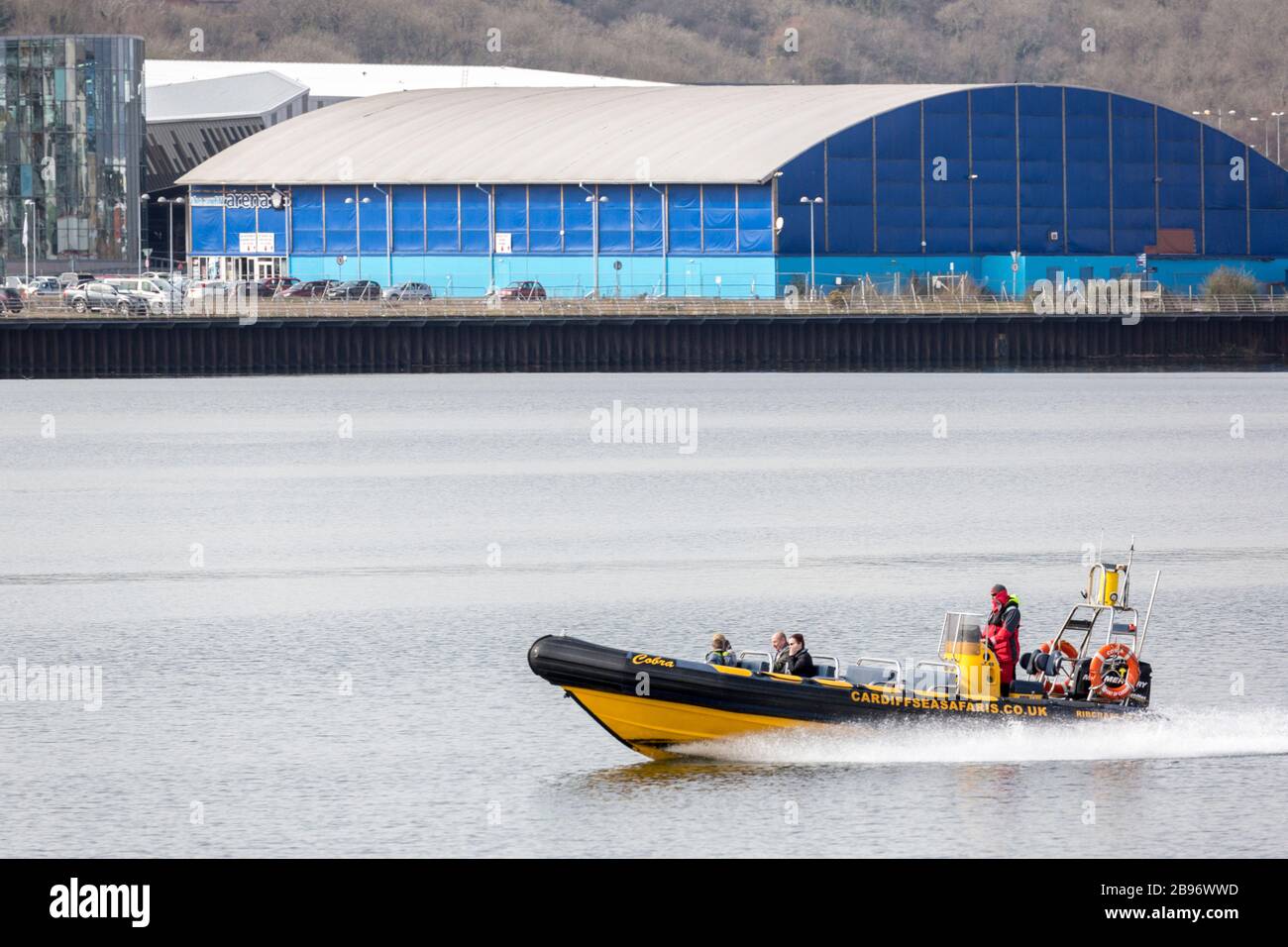 Tourist sightseeing boat, Cardiff Bay, Wales, UK Stock Photo - Alamy