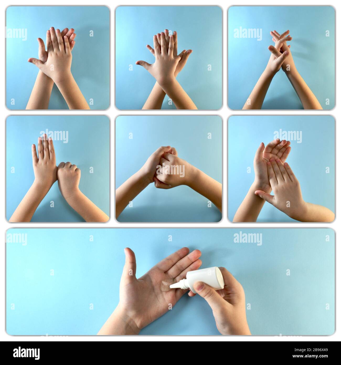 Collage instruction of proper. Antiseptic treatment, consistent ...