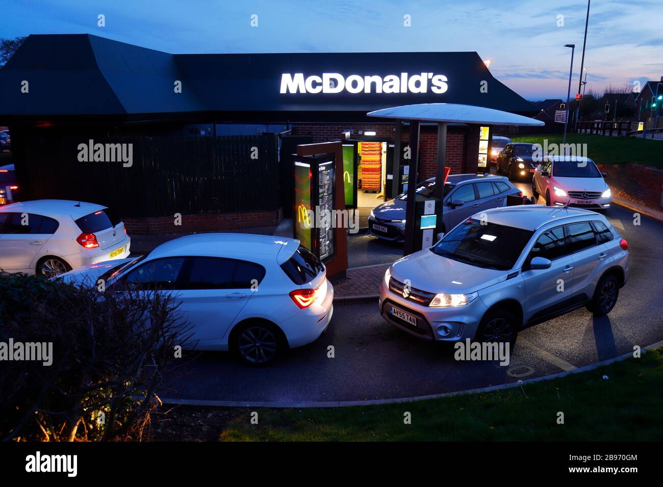 Last orders at McDonalds Restaurant in Colton, Leeds, before the Fast ...