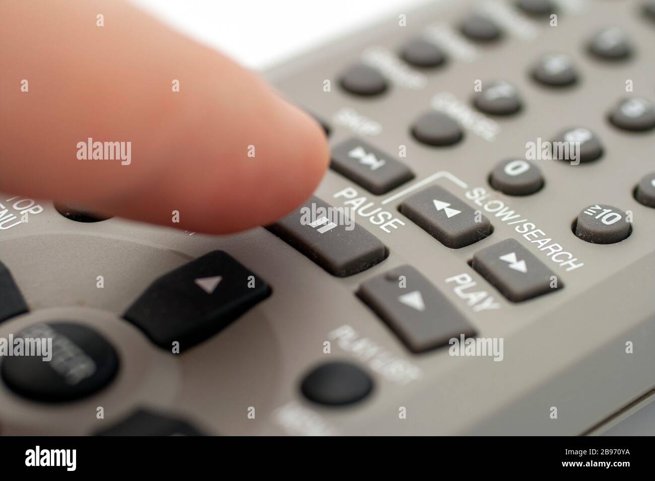 Remote control on a white background Stock Photo - Alamy
