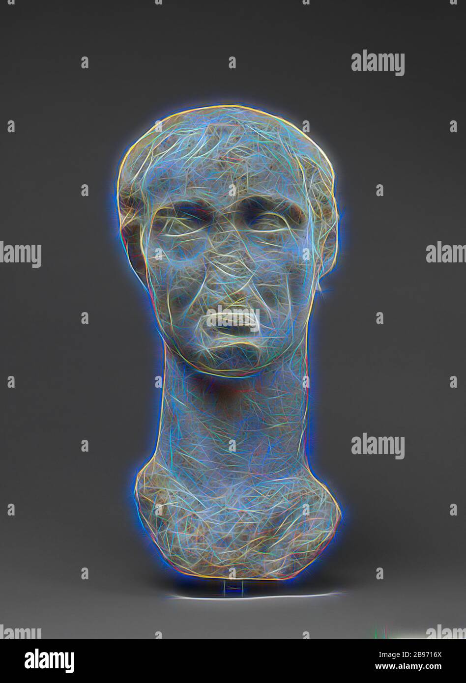 Colossal Head of Gaius Julius Caesar Worked for Insertion in a Togatus ...