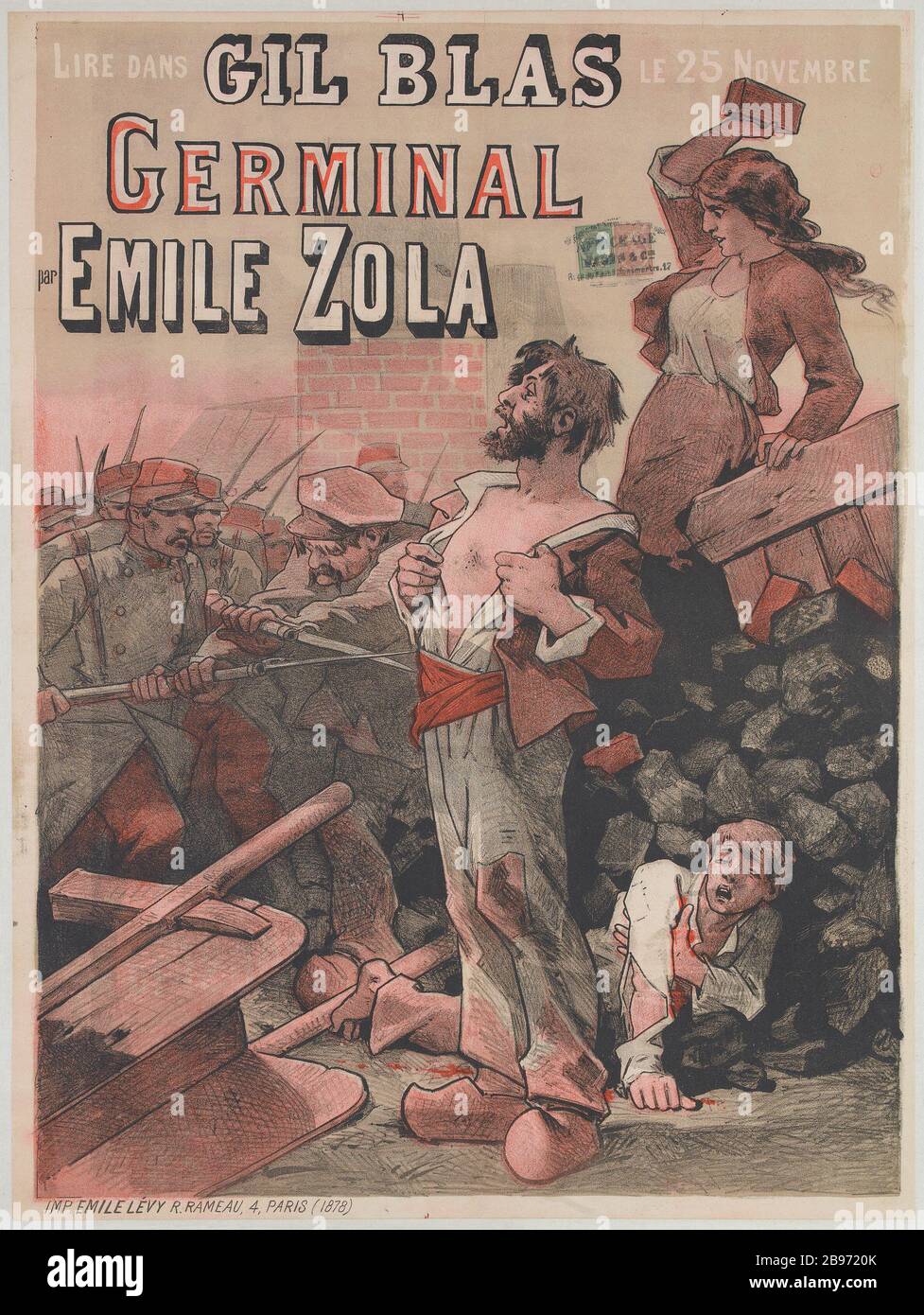 GIL BLAS, GERMINAL Anonyme. "Gil Blas, Germinal". lithographie. 1885 ...