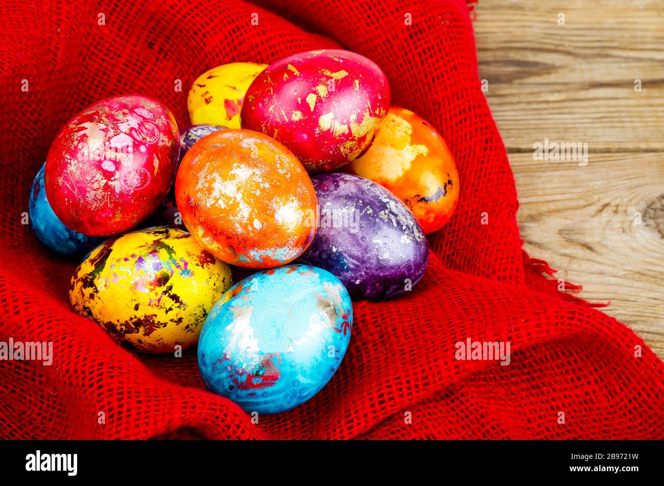 Colored eggs - symbol of celebration of Easter. Studio Photo Stock ...