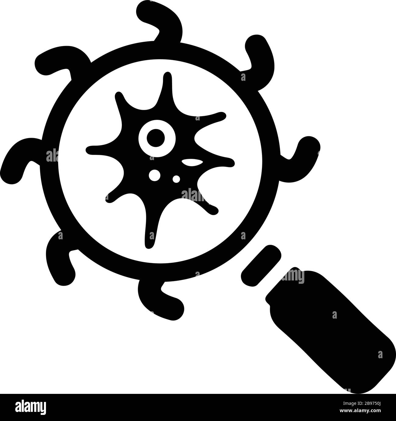 Beautiful, meticulously designed Find virus icon, search bacteria ...