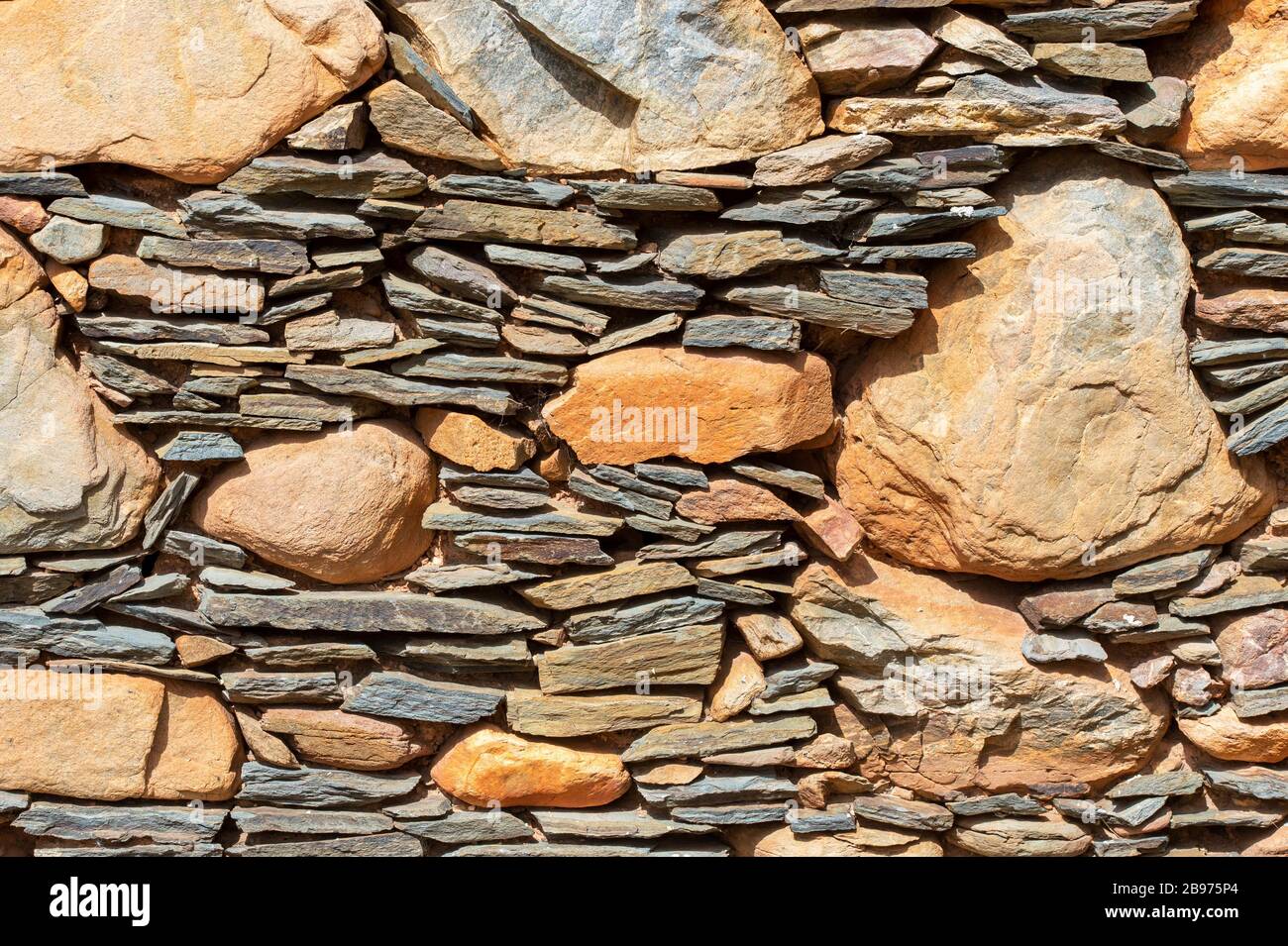 Stone wall from an old house; Crete; Greece Stock Photo - Alamy