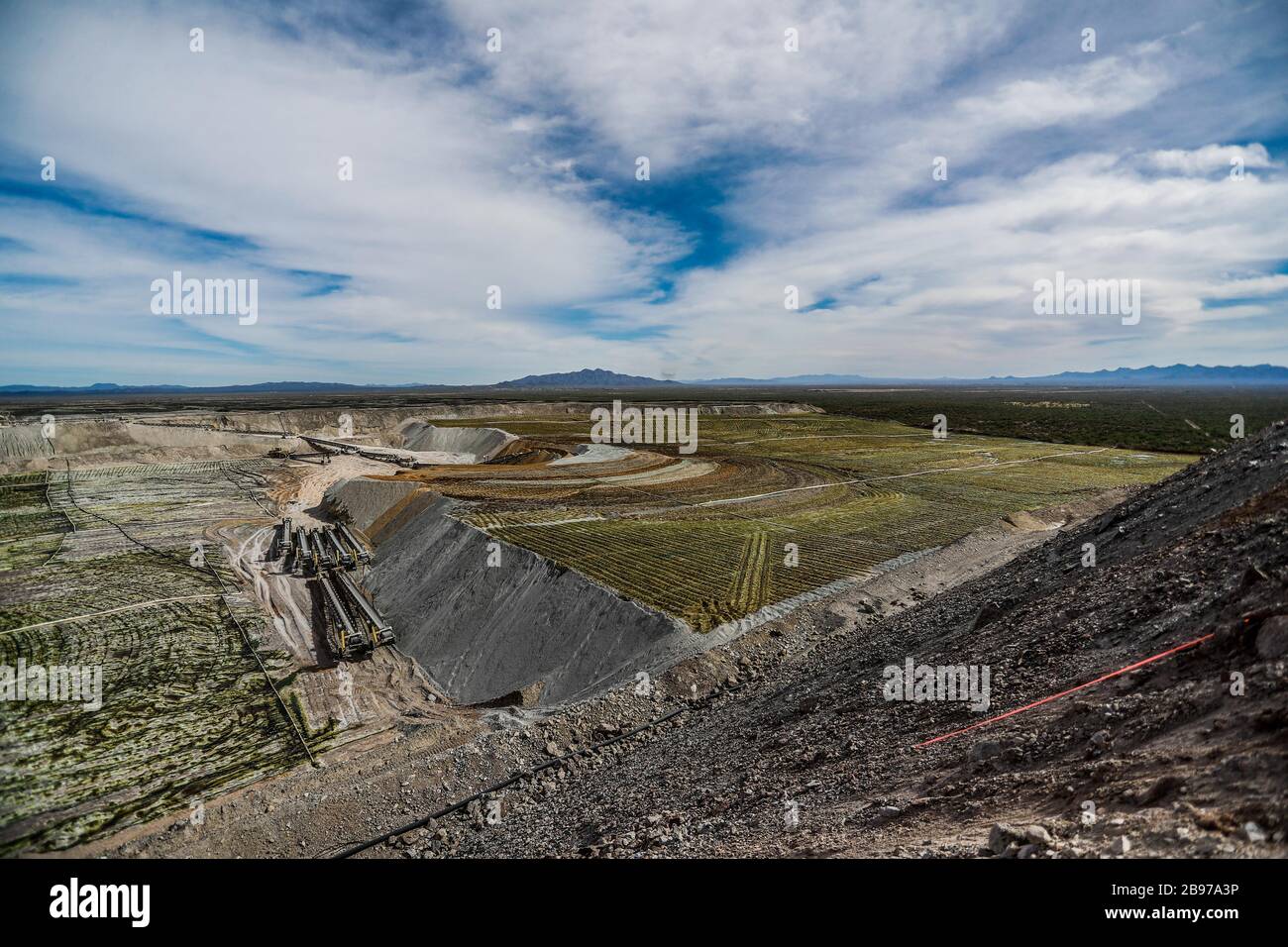 Tajo of the gold mine, El Chanate, which is part of the Alamos Gold and ...