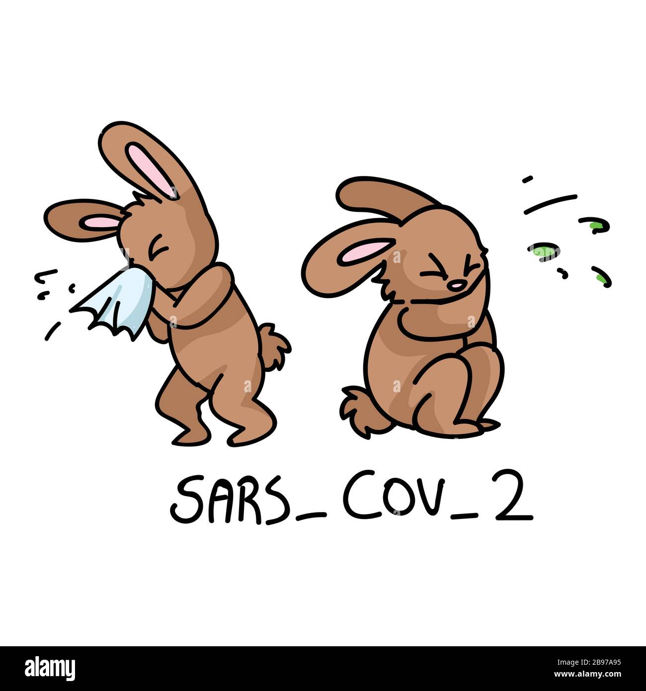 Corona virus kids cartoon coughing and sneezing infographic. Viral flu ...