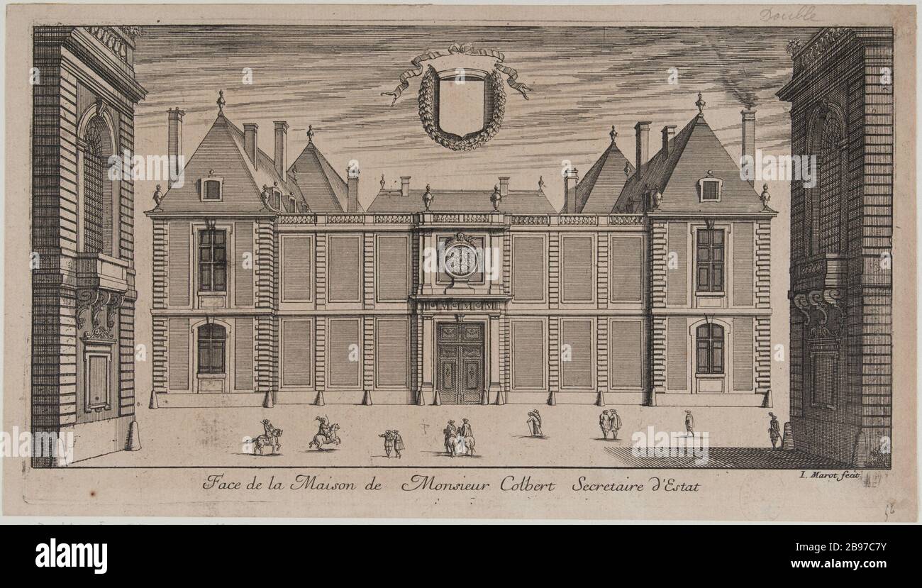 Opposite the House of Mr. Colbert Secretary of Estat. Jean Marot (1619 ...