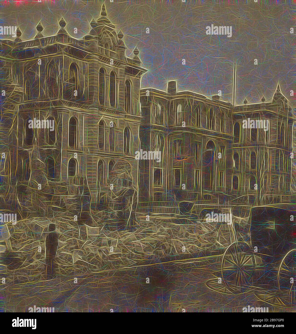 Great Fire in Chicago, October 9th, 1871. Court House, Lovejoy & Foster ...