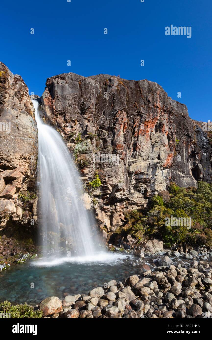 Taranaki Falls in Tongariro National Park, New Zealand Stock Photo - Alamy