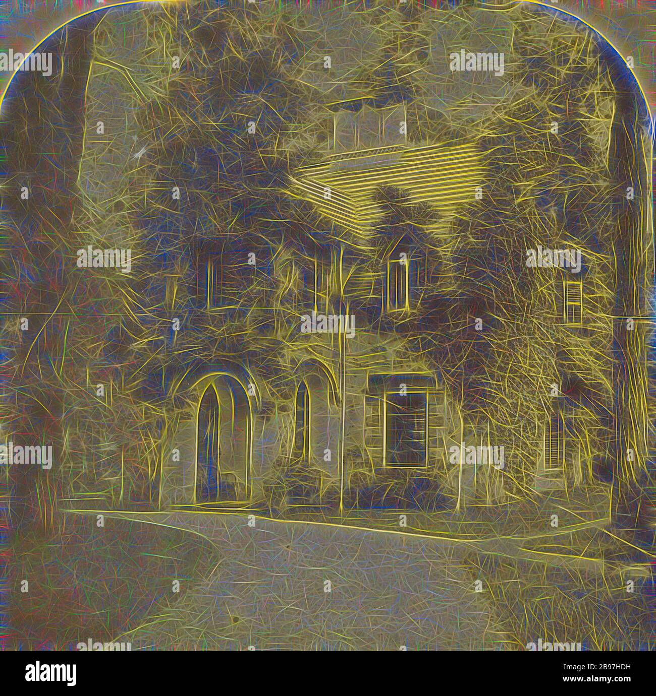 Sunny Side Irvington, Hudson River, Residence of Washington Irving ...