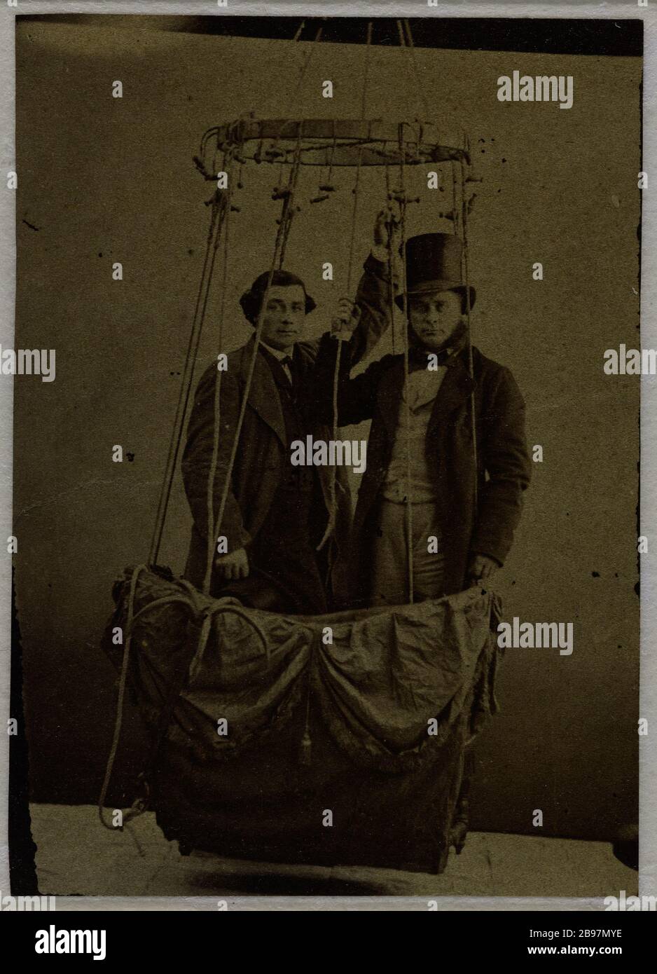 PORTRAIT IN A BASKET OF BROTHERS LOUIS GODARD (1829-1885) AND JULES ...